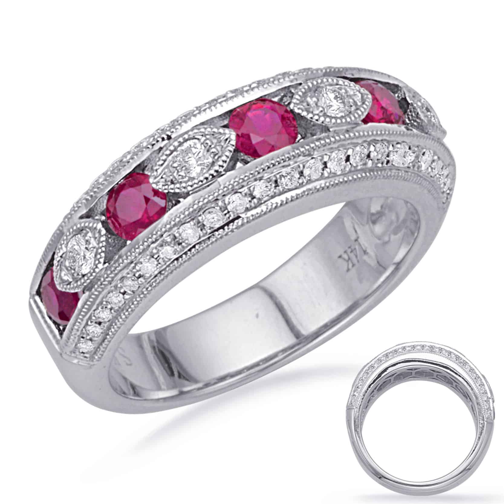 S. Kashi White Gold Ruby & Diamond Ring (C5839-RWG) - Michael Herr ...