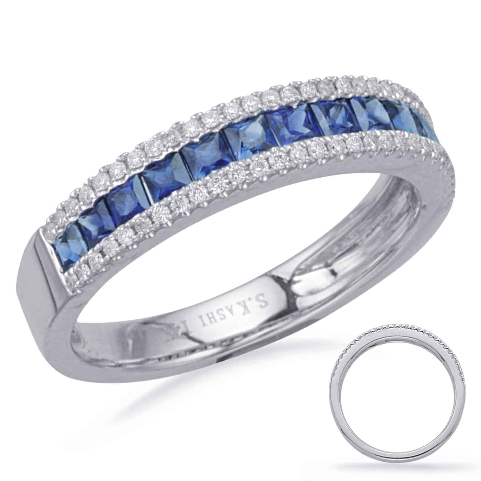 S. Kashi White Gold Sapphire & Diamond Ring (C7656-SWG) - Michael Herr ...