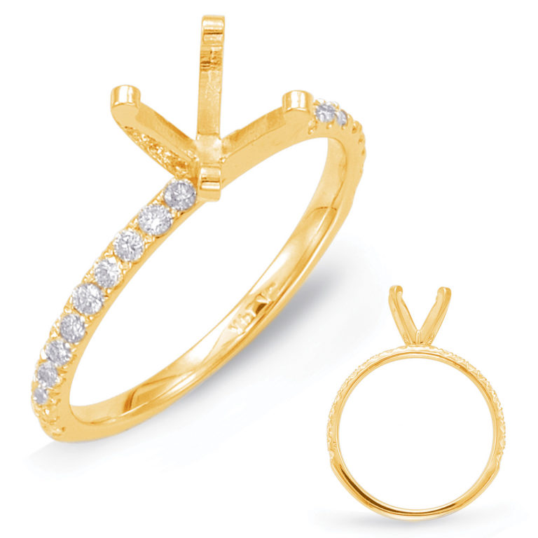 S. Kashi 14K White Gold Princess Cut Halo Diamond Engagement Ring ...