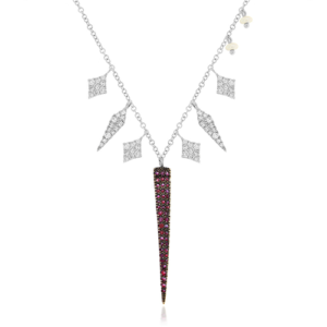 Meira T Ruby Dagger Necklace - Michael Herr Diamonds & Fine Jewelry